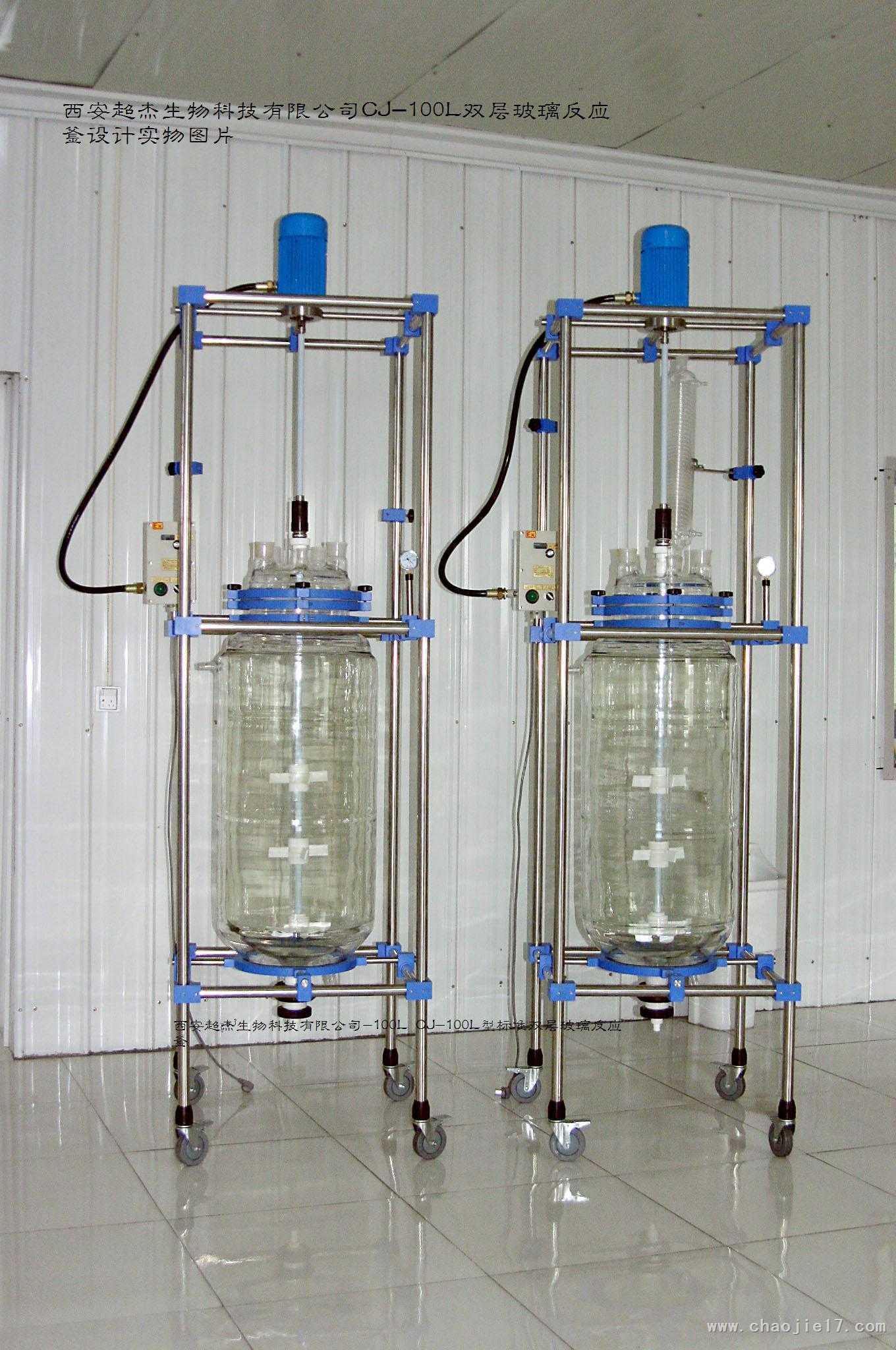 sw-cj-100L 100L双层玻璃反应釜,多功能玻璃反应釜-化工仪器网